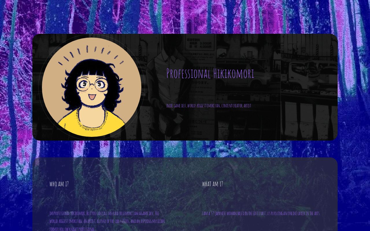 Professional Hikikomori's carrd